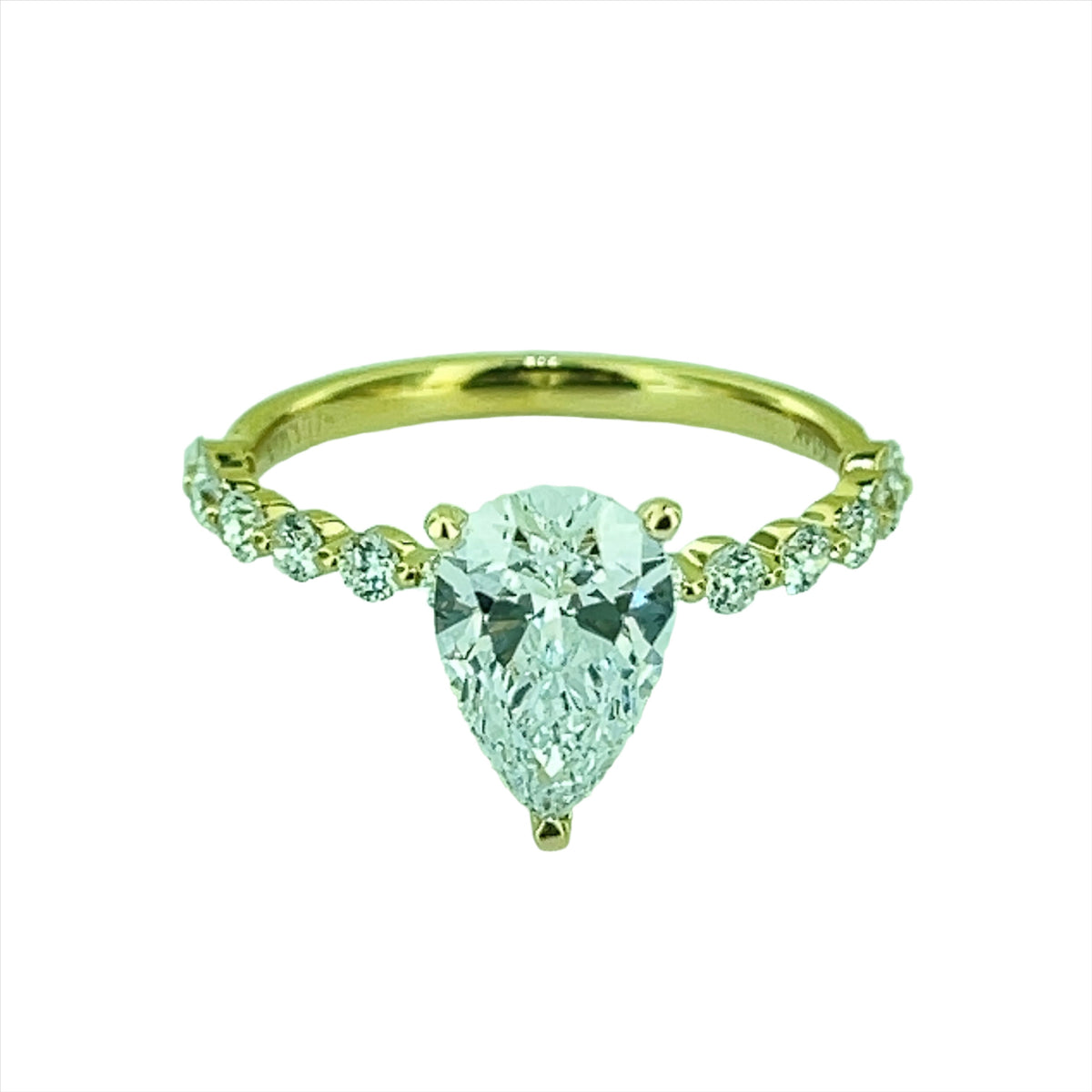 Floating Diamond Ring 1.68CTW with 1.32Ct Center Solitaire – SHAMIN ...