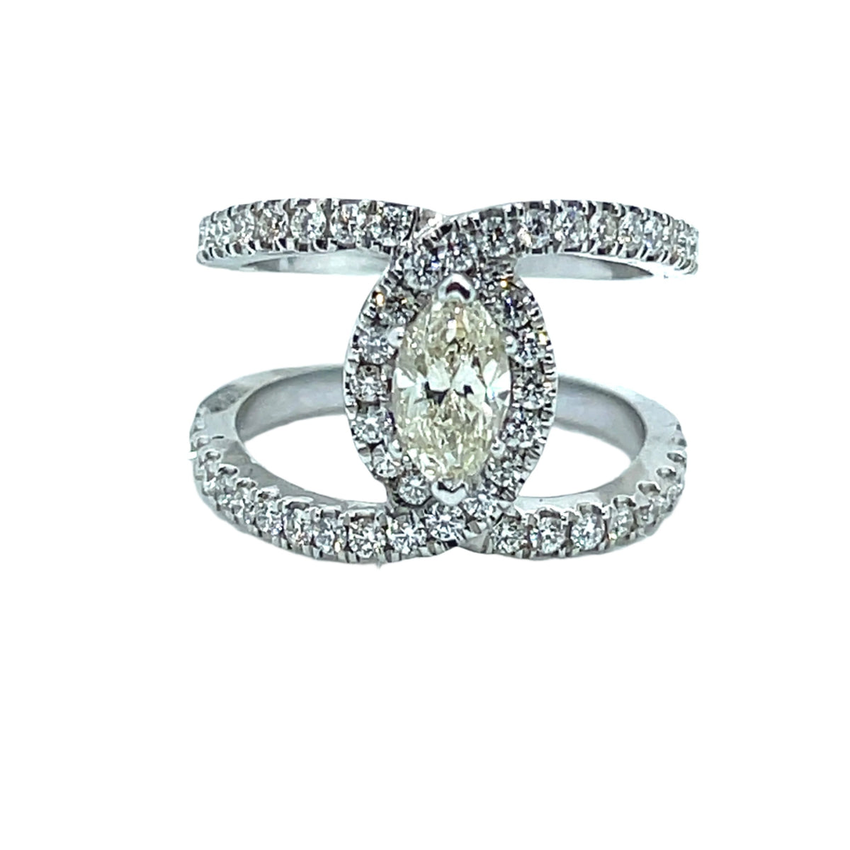 Hugs of Diamonds Open Space Diamond Ring – SHAMIN DIAMONDS
