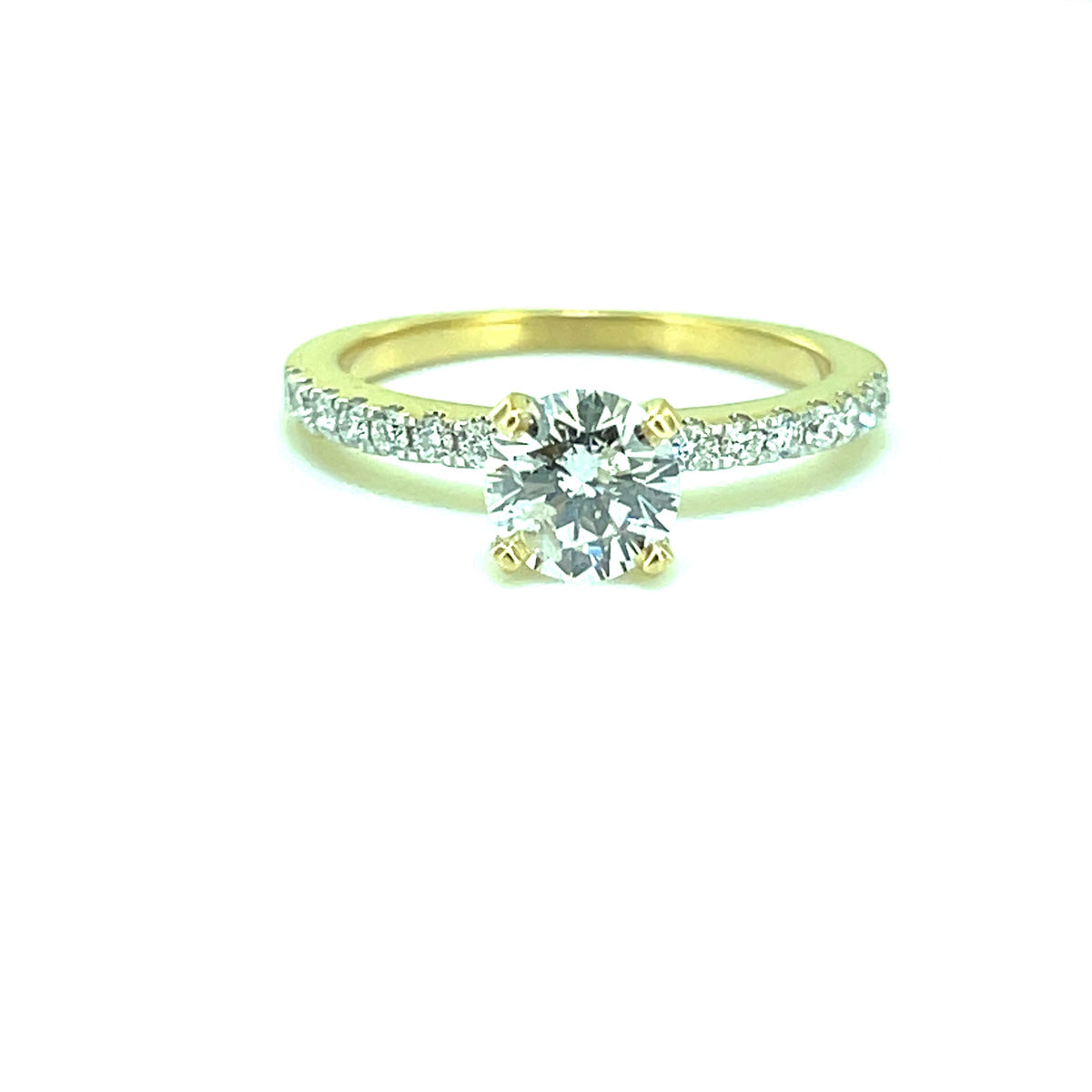 .80CT Natural Mined Diamond Center 1.3Ct Total Engagement Ring and Ban ...